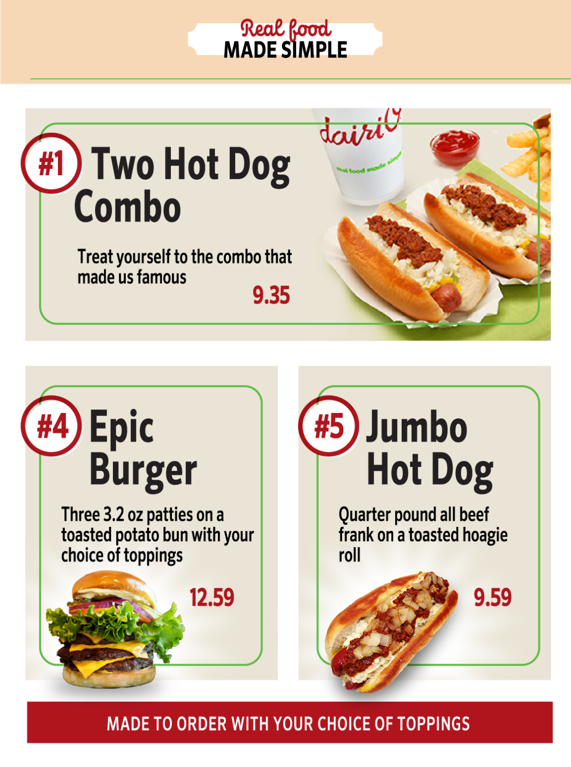 Menu | Dairi-O Restaurants