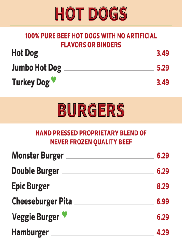 Menu | Dairi-O Restaurants