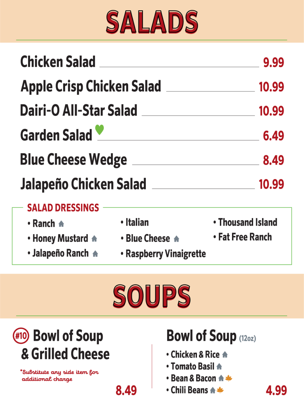 Menu - Dairi-O Restaurants