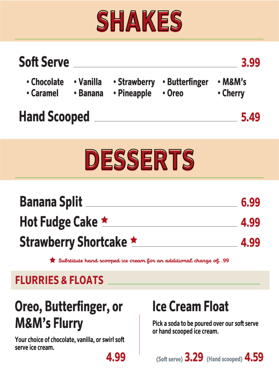 Menu - Dairi-O Restaurants